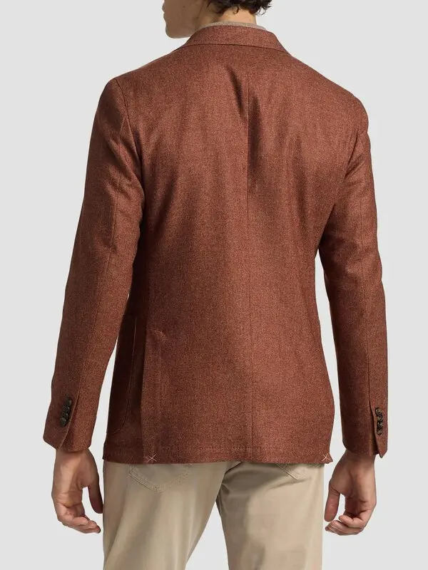 SAKS FIFTH AVENUE Collection Melange Wool-blend Flannel Jacket