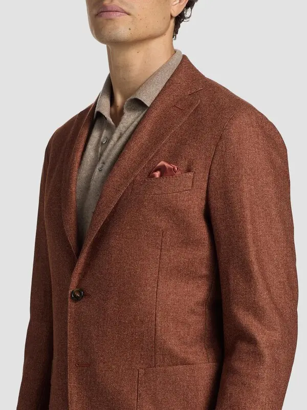 SAKS FIFTH AVENUE Collection Melange Wool-blend Flannel Jacket