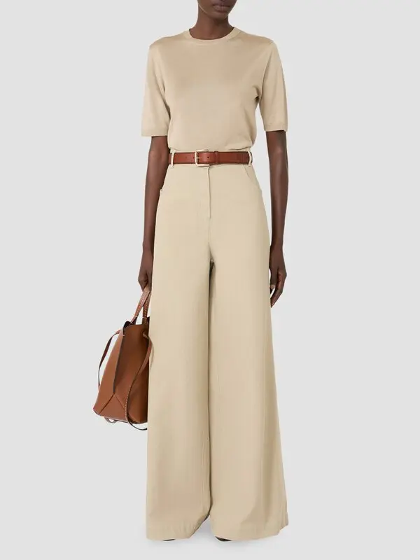 Max Mara Stockinette Stitched Cashmere And Silk Sweater