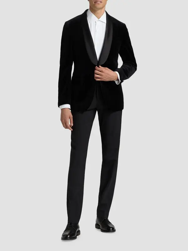 SAKS FIFTH AVENUE Collection Velvet Formal Shawl Jacket