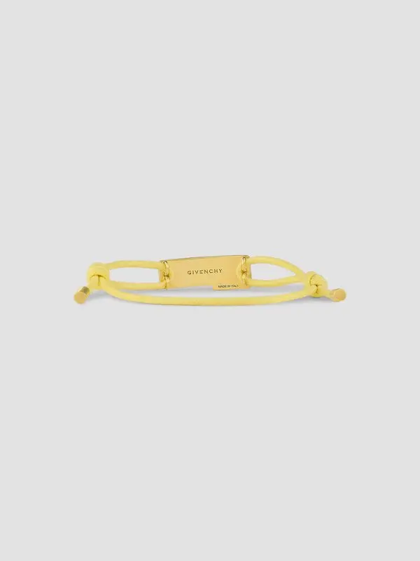 Givenchy Tape Cord Bracelet In Cotton And Metal - Butter
