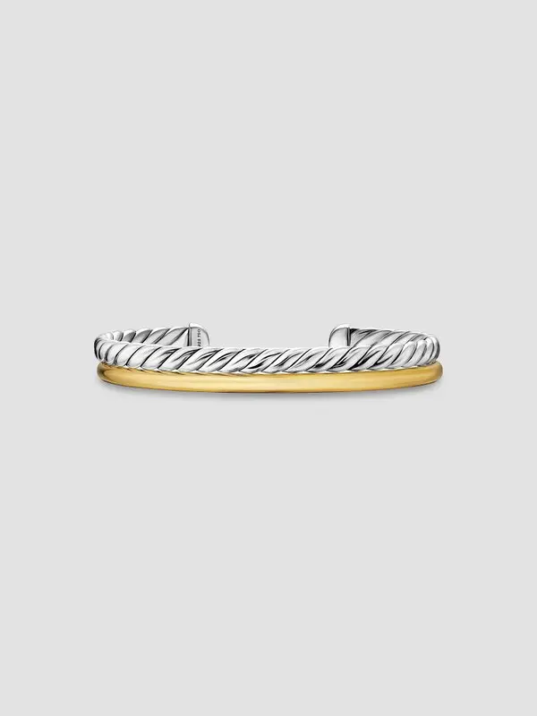 David Yurman Dy Mercer Two Row Cuff Bracelet In Sterling - Silver
