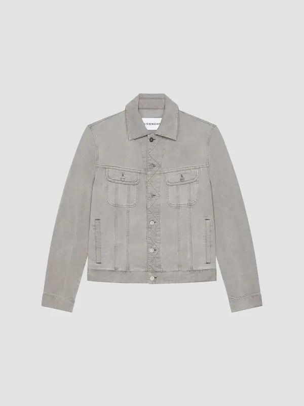 Givenchy Jacket In Denim With Crease Effect