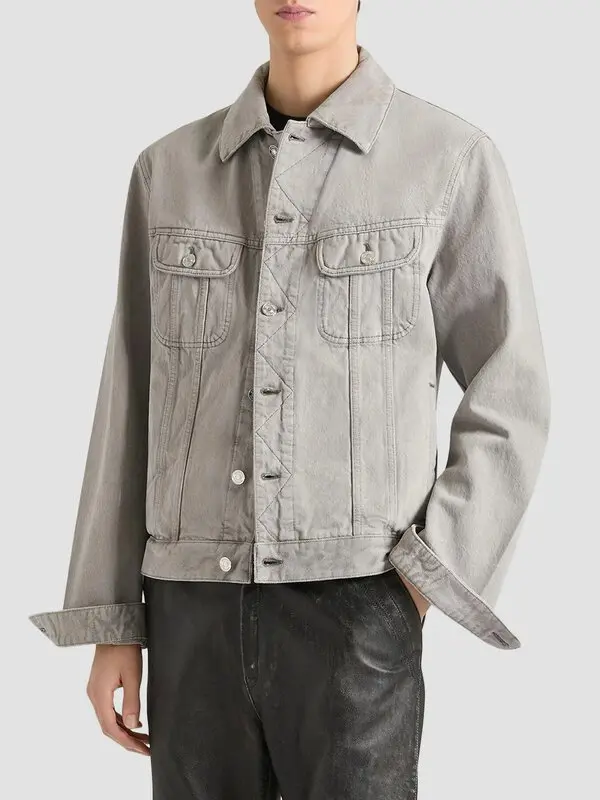 Givenchy Jacket In Denim With Crease Effect