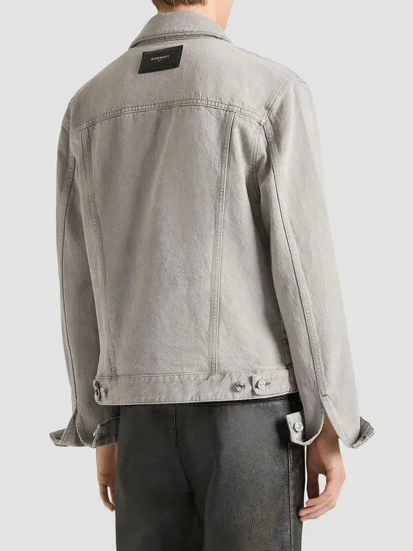 Givenchy Jacket In Denim With Crease Effect