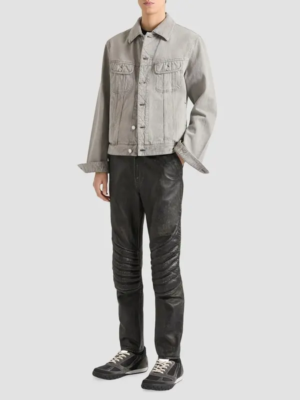 Givenchy Jacket In Denim With Crease Effect