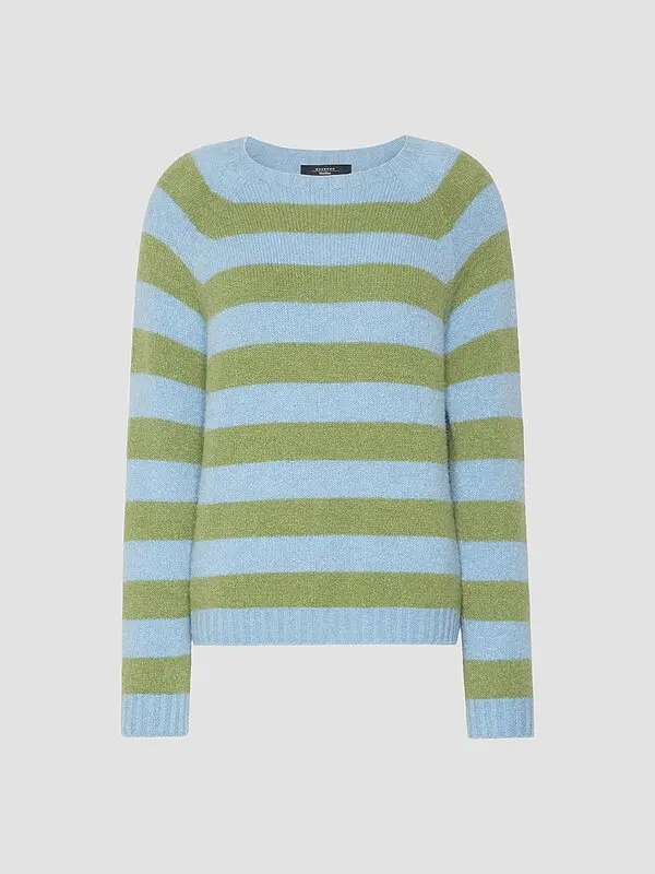 Max Mara Alpaca And Cotton Sweater - Blue Multi