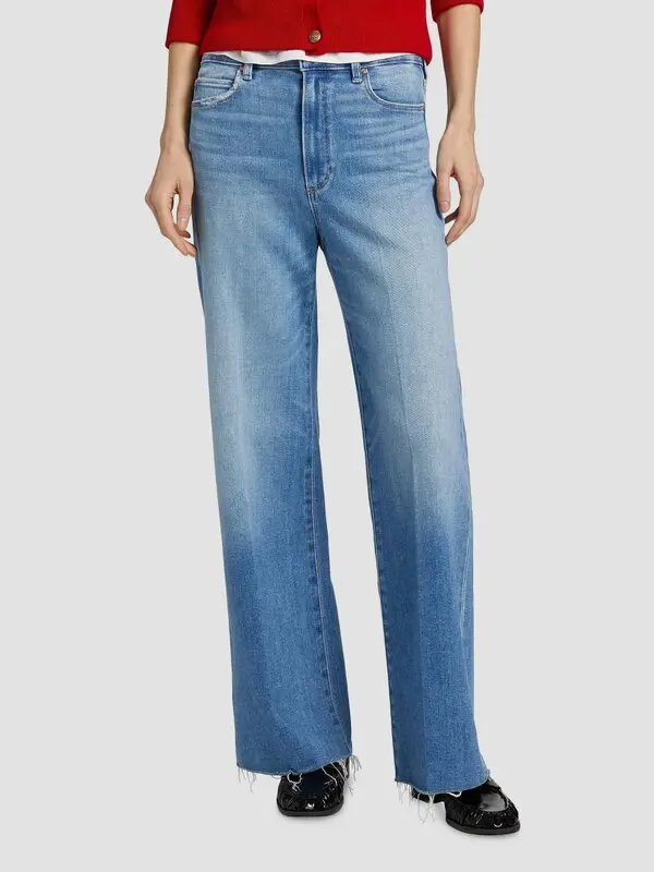 Paige Anessa High-rise Raw-hem Straight Jeans