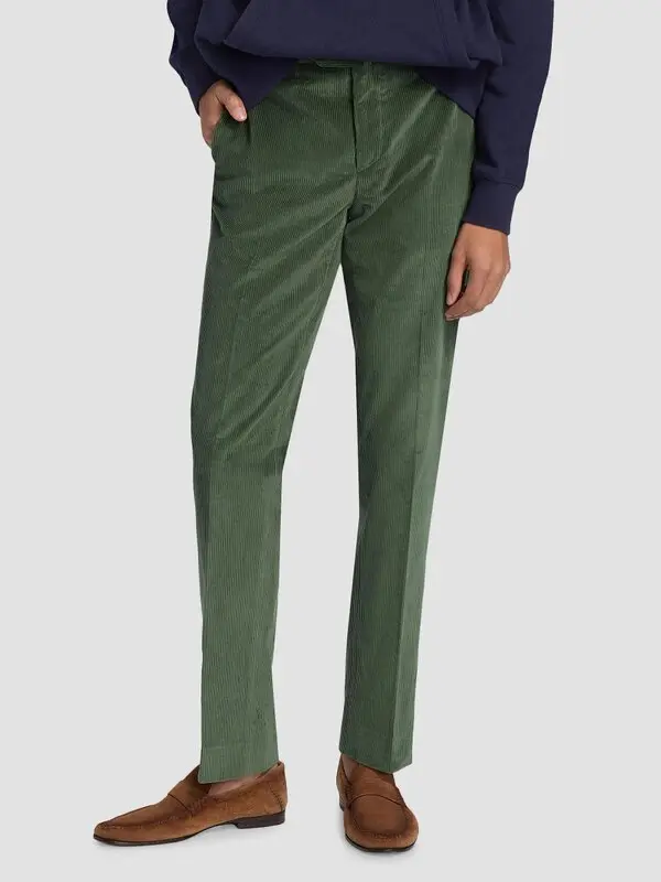 SAKS FIFTH AVENUE Cotton Corduroy Pants - Sage