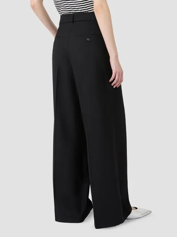 Max Mara Wide Leg Woollen Cloth Trousers