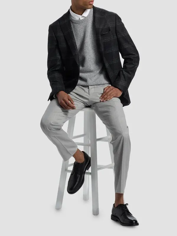 SAKS FIFTH AVENUE Collection Plaid Wool-blend Blazer