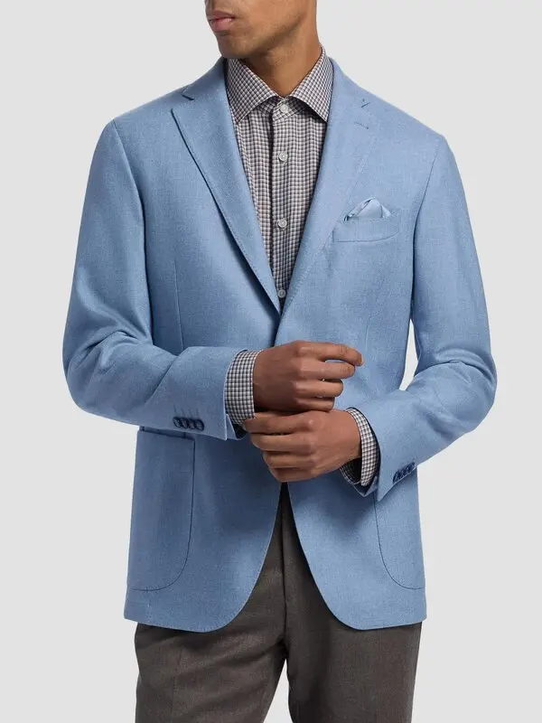 SAKS FIFTH AVENUE Wool-cotton Single-breasted Sport Coat