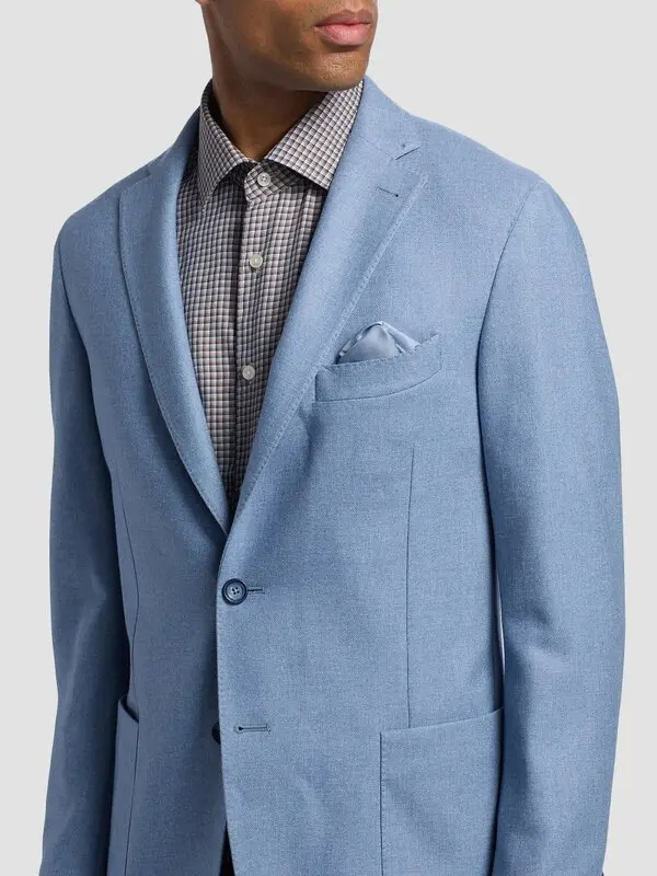 SAKS FIFTH AVENUE Wool-cotton Single-breasted Sport Coat