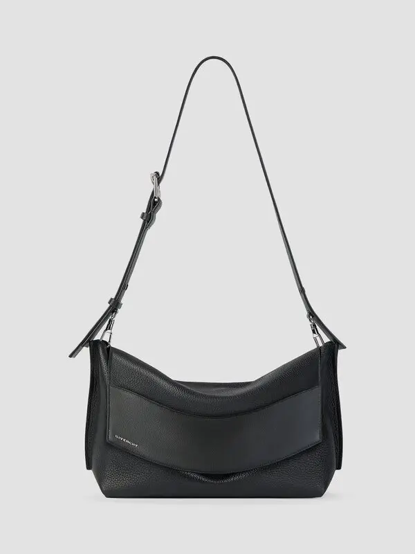 Givenchy Fold Bag In Grained Leather - Black