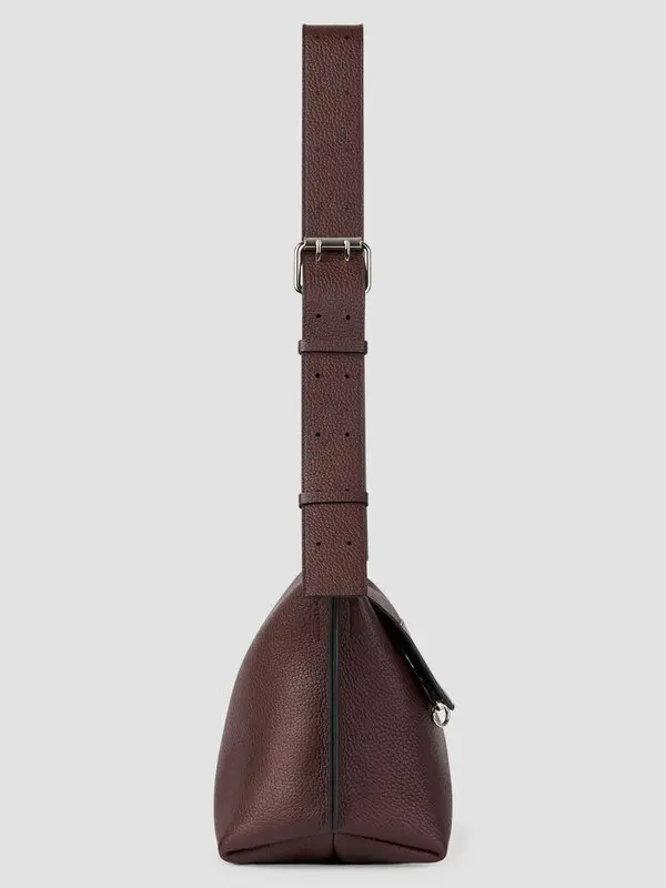 Givenchy Fold Bag In Grained Leather - Ebony Brown