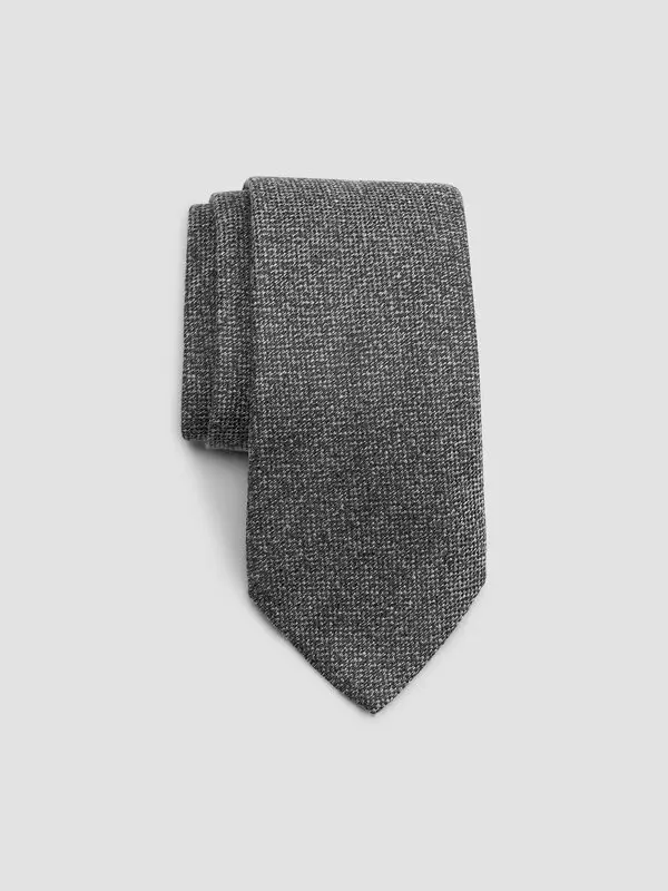 SAKS FIFTH AVENUE Melange Silk Tie - Grey