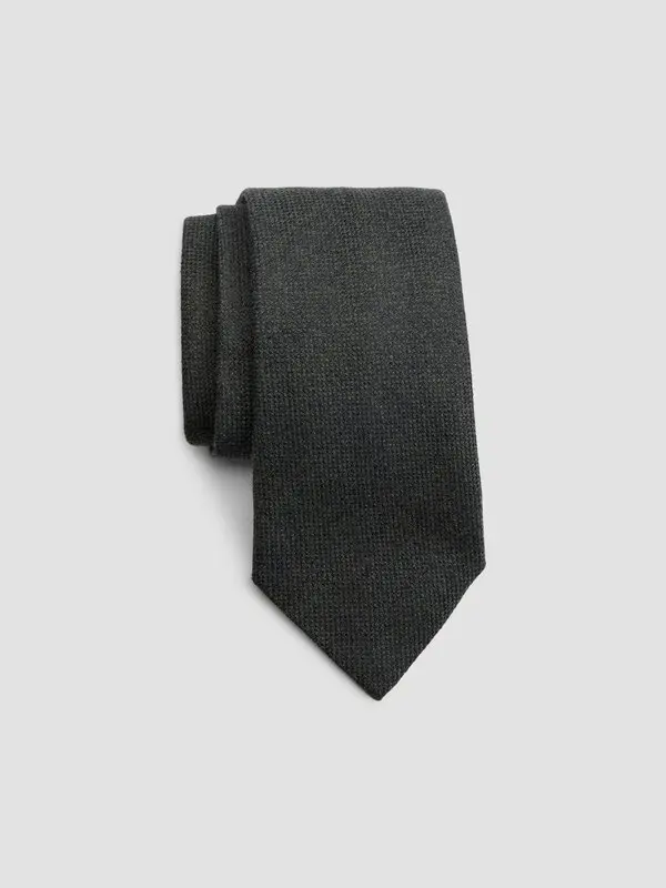 SAKS FIFTH AVENUE Melange Silk Tie - Olive