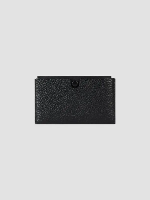 Givenchy Fold Card Holder With Case In Grained Leather