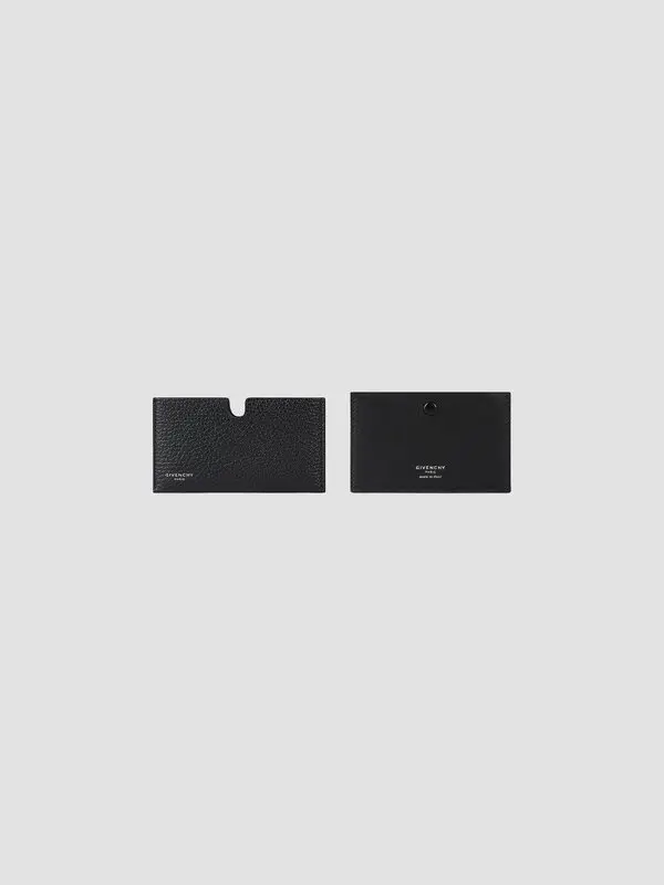 Givenchy Fold Card Holder With Case In Grained Leather