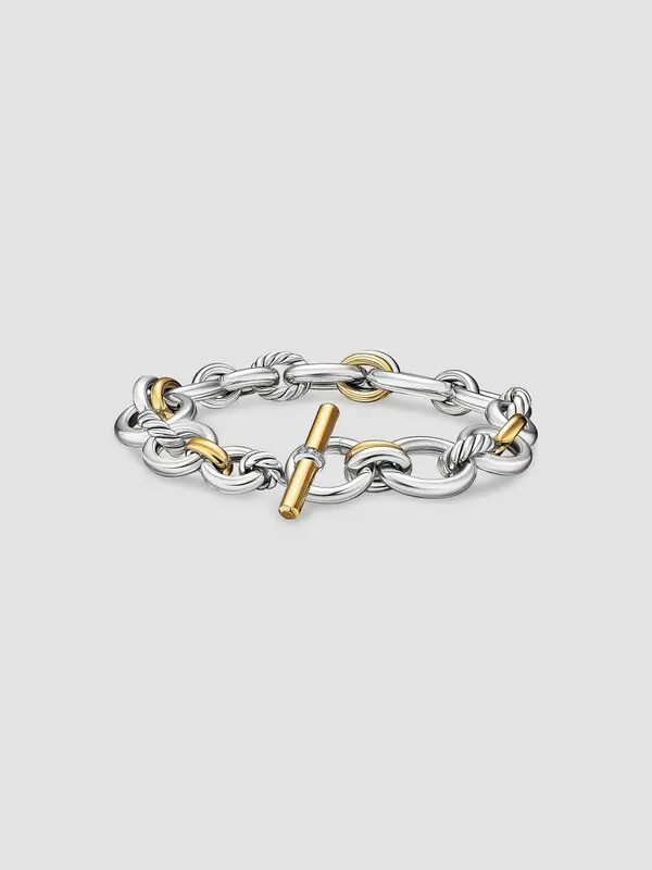 David Yurman Dy Mercer Chain Bracelet In Sterling - Diamond