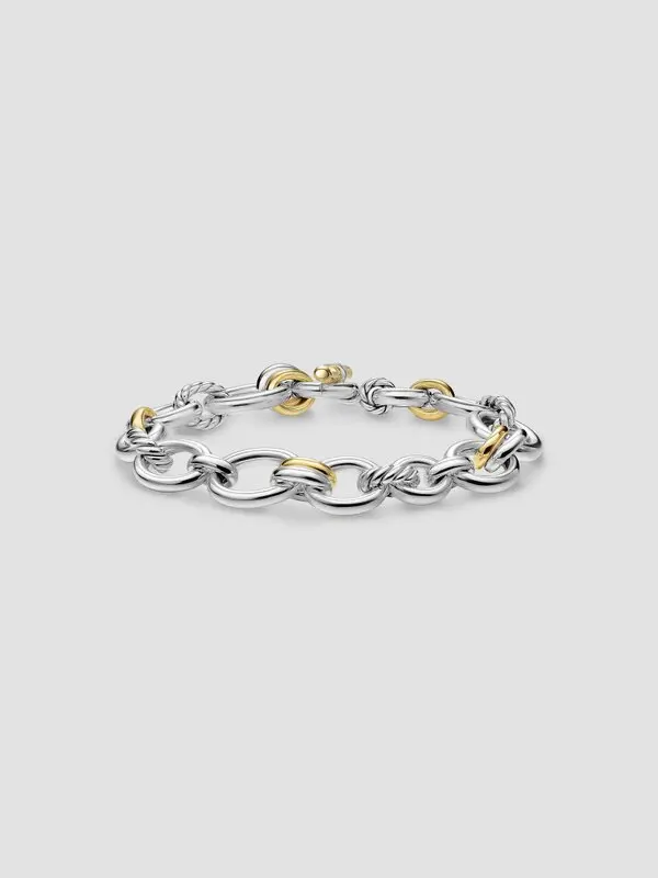 David Yurman Dy Mercer Chain Bracelet In Sterling - Diamond