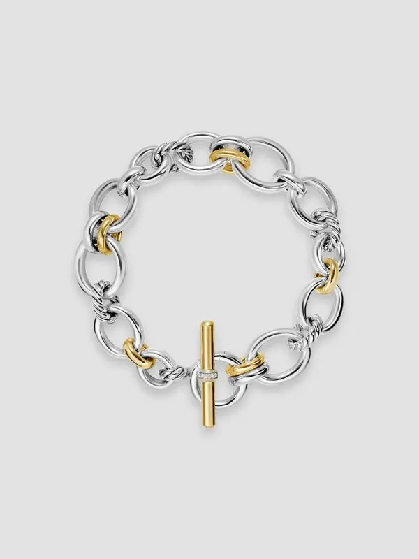 David Yurman Dy Mercer Chain Bracelet In Sterling - Diamond
