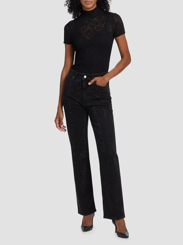 Paige Stevie Crystal-embellished Ankle Jeans