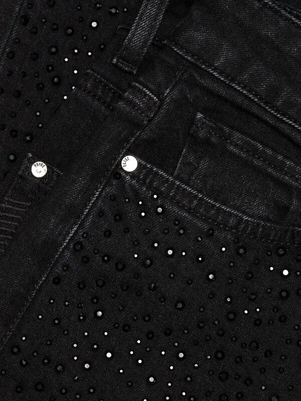 Paige Stevie Crystal-embellished Ankle Jeans