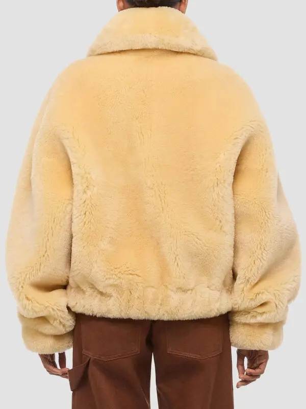 Helmut Lang Shearling Bomber Jacket