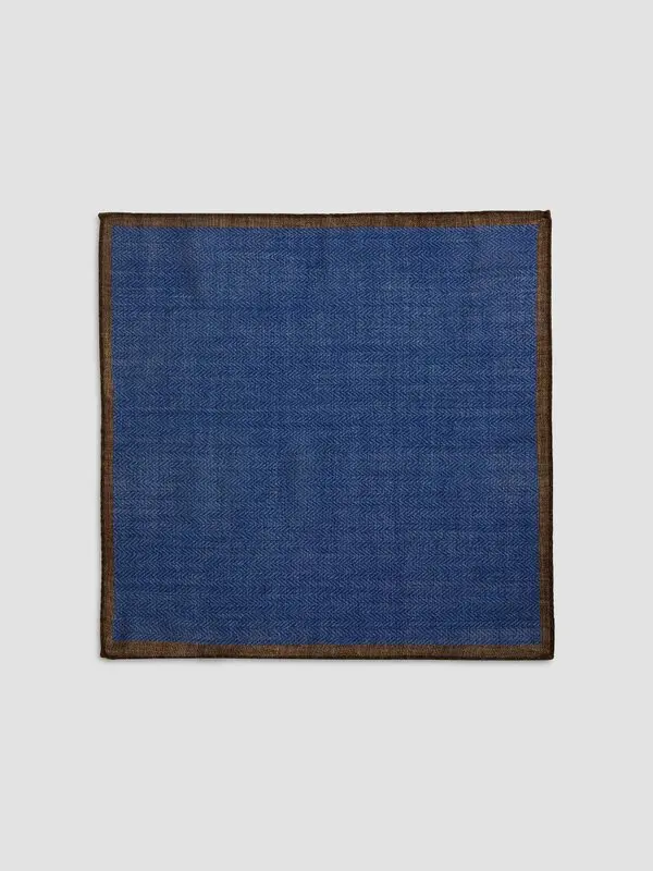 SAKS FIFTH AVENUE Chevron Silk Pocket Square