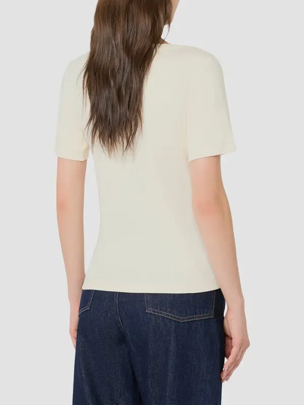 Max Mara Fine Rib Knit Jersey T-shirt - Ivory