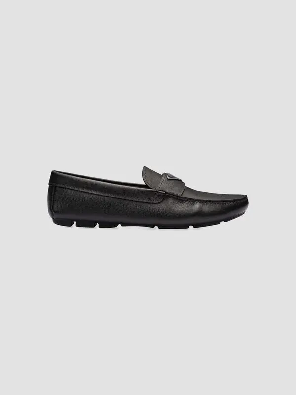 Prada Saffiano Leather Driver Loafers