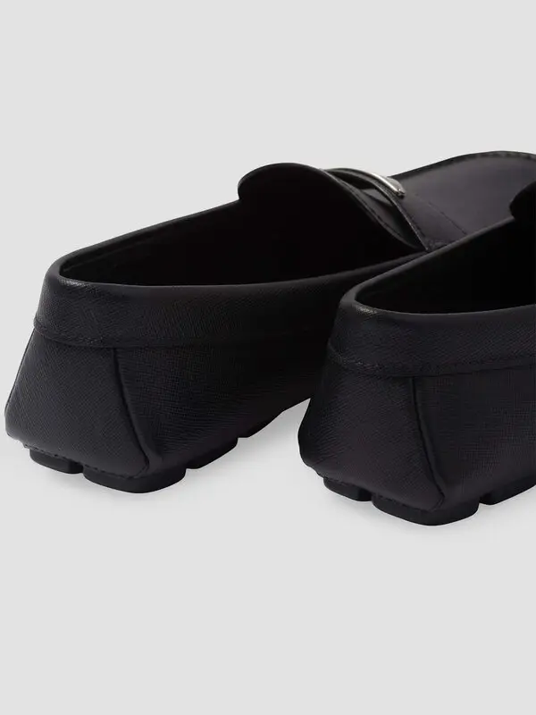 Prada Saffiano Leather Driver Loafers
