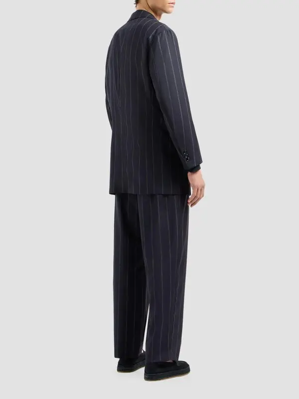 Giorgio Armani Fashion Pinstripe Virgin Wool Suit