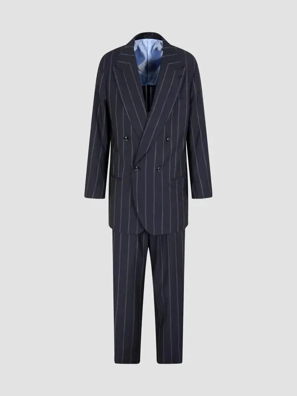 Giorgio Armani Fashion Pinstripe Virgin Wool Suit