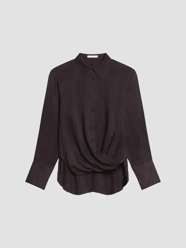 Helmut Lang High-low Hem Draped Shirt