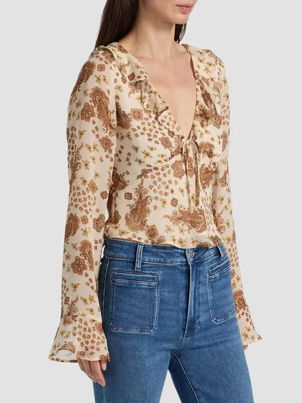 Paige Delamar Paisley Silk Blouse