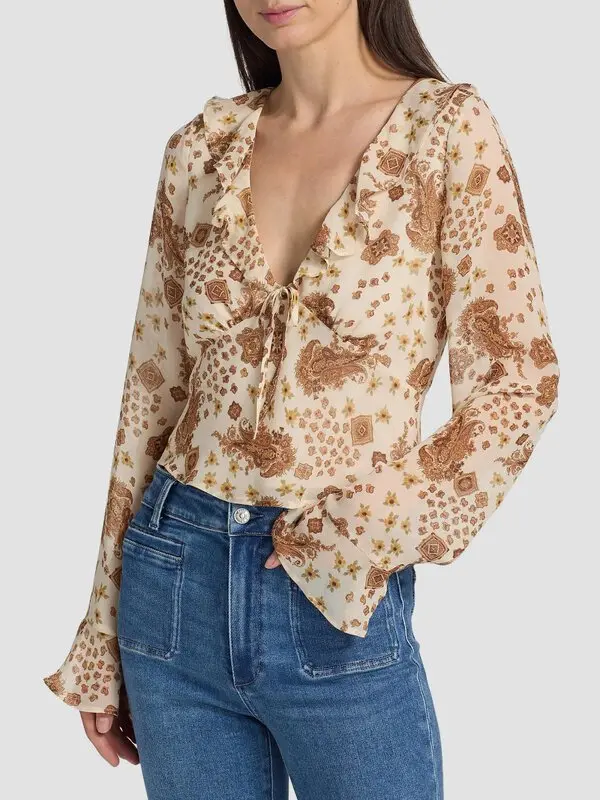 Paige Delamar Paisley Silk Blouse