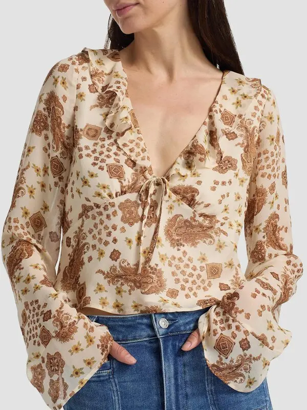 Paige Delamar Paisley Silk Blouse