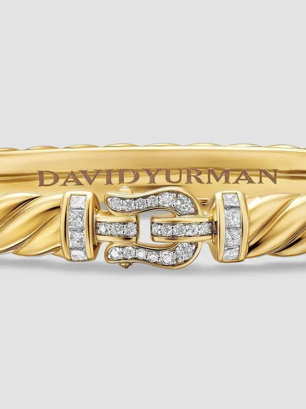 David Yurman Sculpted Cable Buckle Bracelet In 18k Yellow Gold