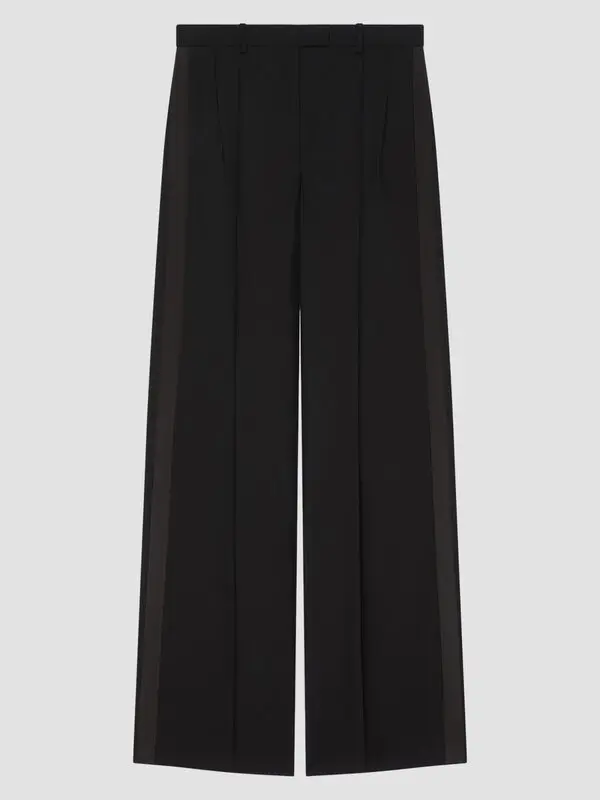 Givenchy Double Pleat Tuxedo Pants In Wool And Mohair