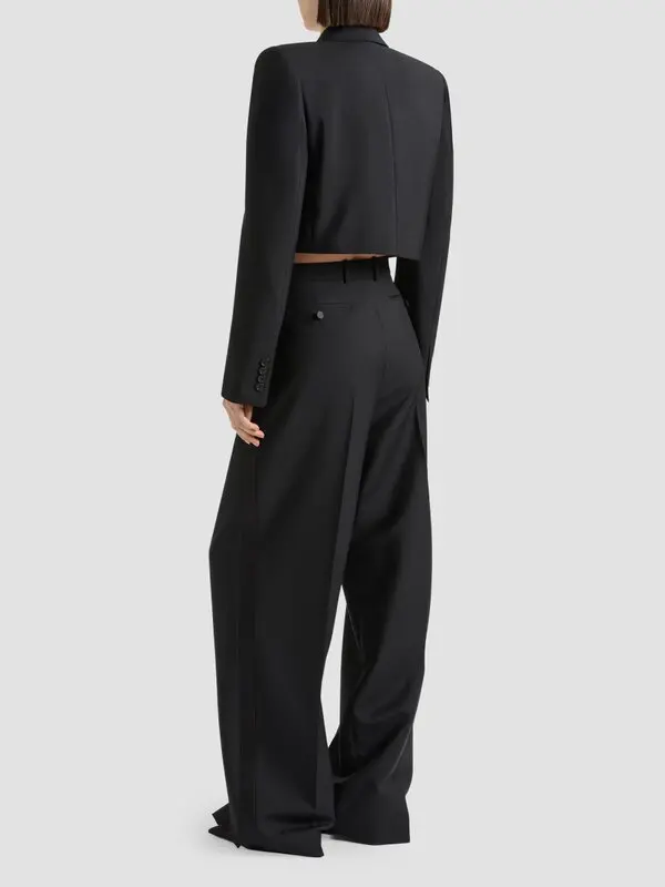 Givenchy Double Pleat Tuxedo Pants In Wool And Mohair