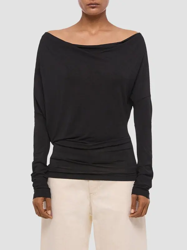 Helmut Lang Open-back Cowlneck Top