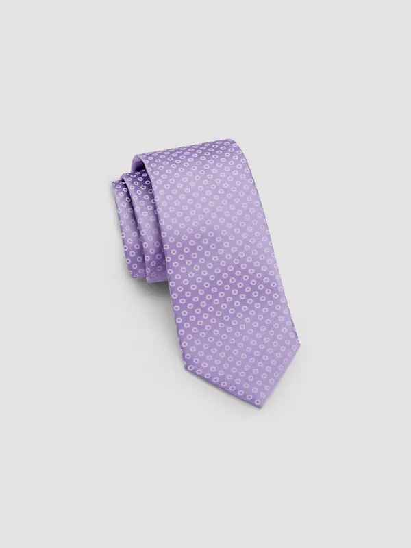 Giorgio Armani Geometric Silk Tie - Violet