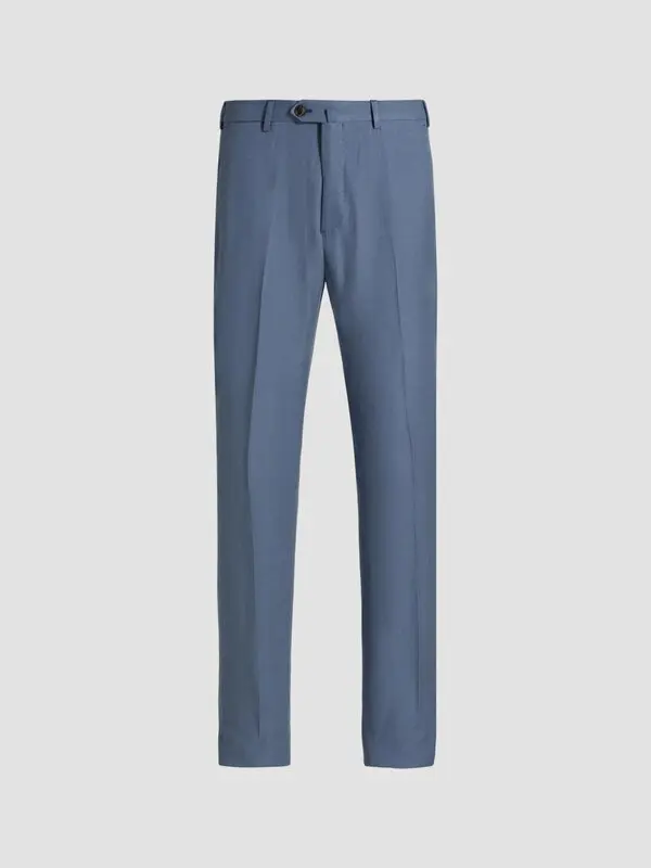 Emporio Armani Crease-front Trousers - Blue