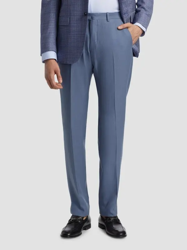 Emporio Armani Crease-front Trousers - Blue