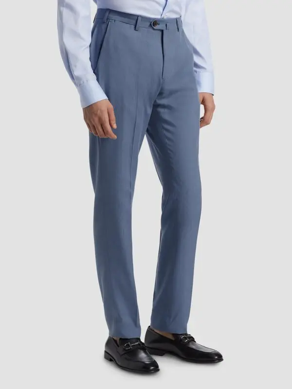 Emporio Armani Crease-front Trousers - Blue