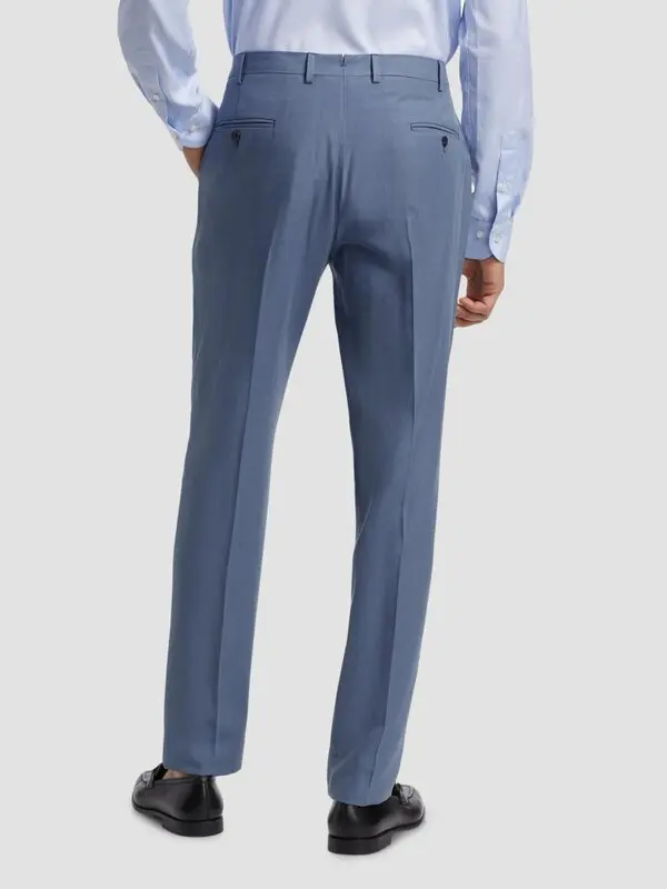 Emporio Armani Crease-front Trousers - Blue