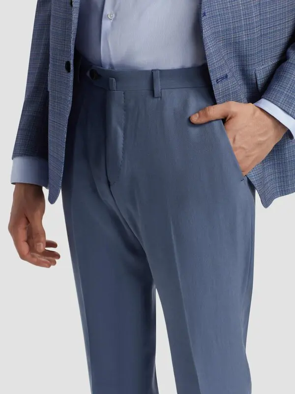 Emporio Armani Crease-front Trousers - Blue