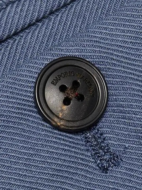 Emporio Armani Crease-front Trousers - Blue